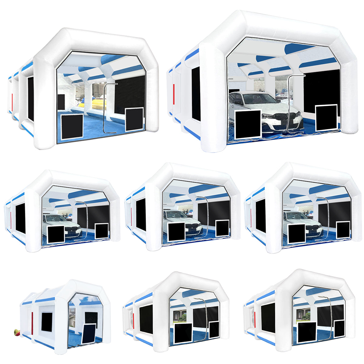 Bonooth Inflatable Paint Booth for Cars Portable Paint Booth with Over ...